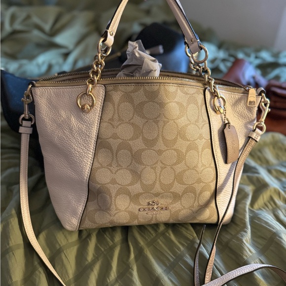 Coach | Bags | Coach Cream Shoulder Bag With Convertible Design | Poshmark